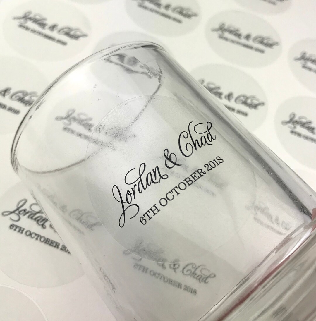 Round Clear Stickers for Wedding Invites and Wedding Favors ...