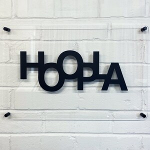 Custom 3D Business Logo Sign - Wall Mounted Business Sign - Clear Panel ...