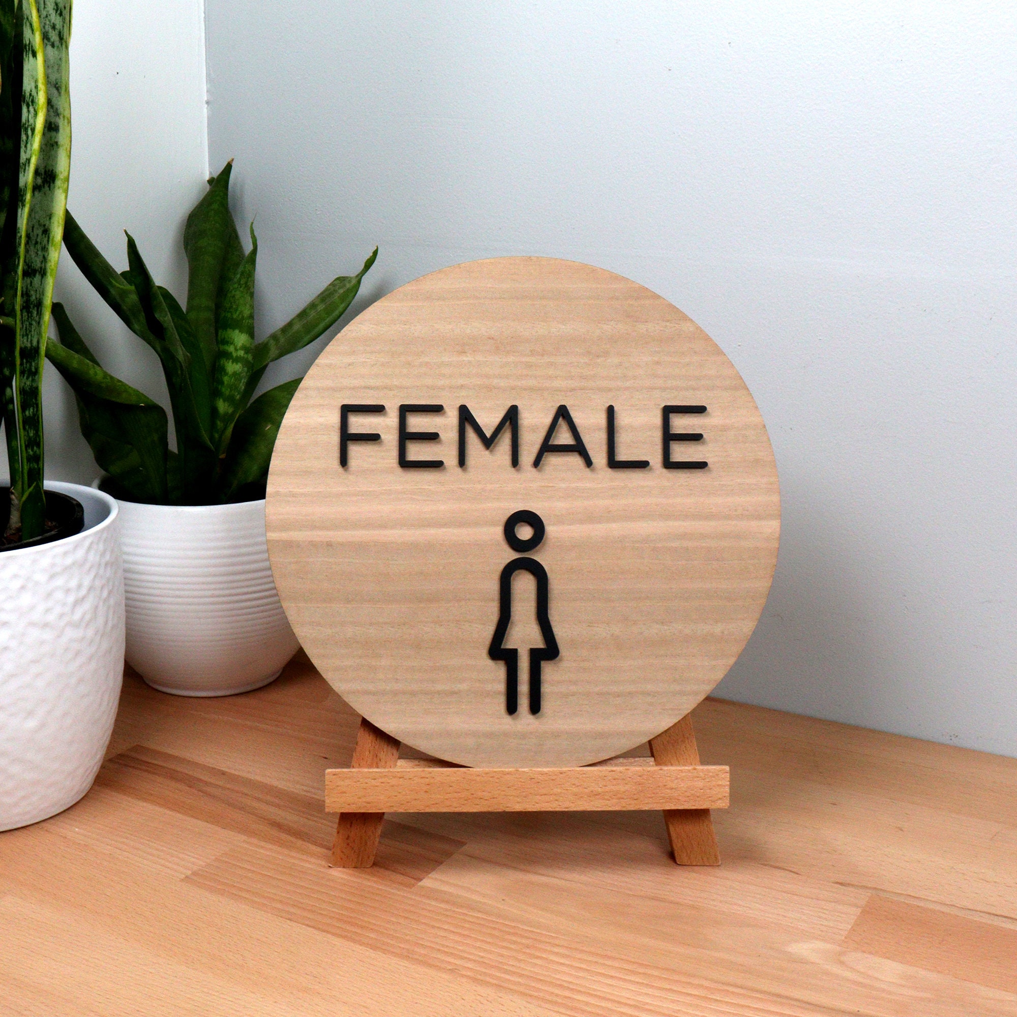 Toilet Signage - 3D Disc Set of Two - Restroom Sign, Bathroom Door Sign ...