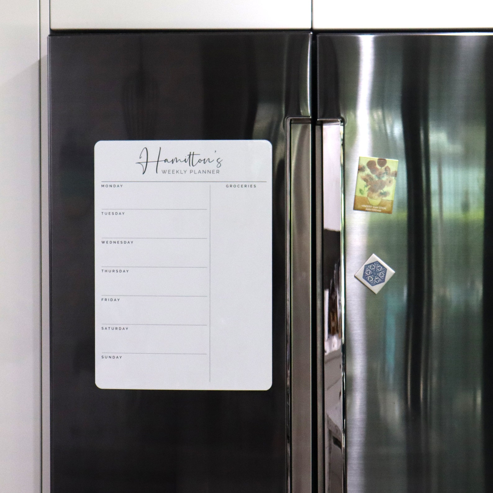 Custom Weekly Fridge Planner Magnetic Whiteboard Calendar - Etsy