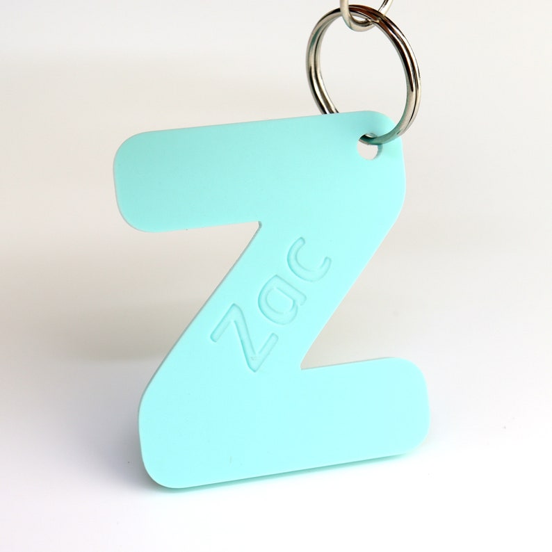 Personalised Alphabet Letter Kids Name Tag | Pastel Acrylic Bag Tag ...