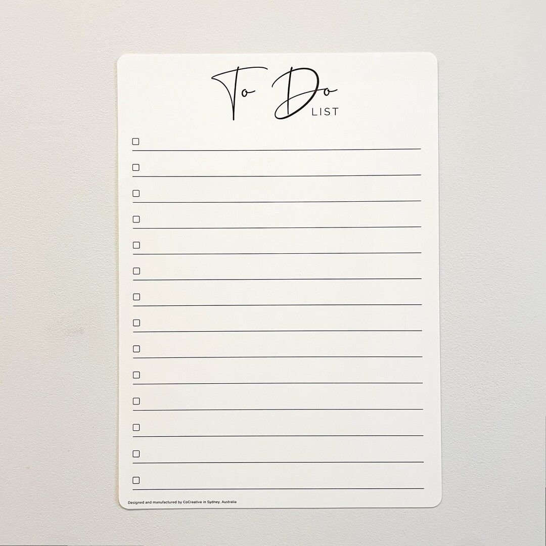 REMOVABLE to Do List - A4 Removable Adhesive Whiteboard to Do List ...