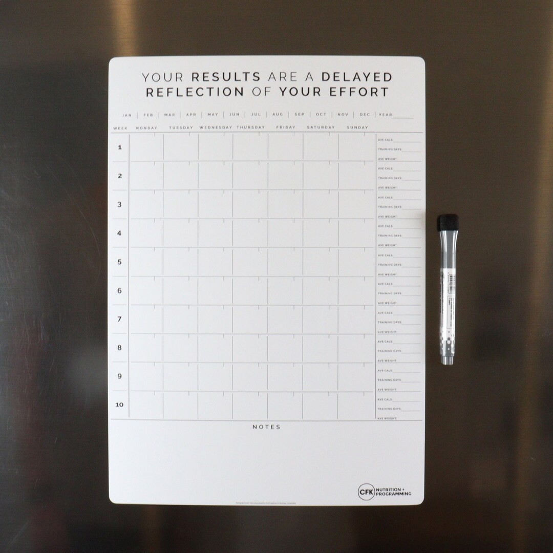 Your Results Are a Delayed Reflection of Your Effort - 10 Week Planner ...