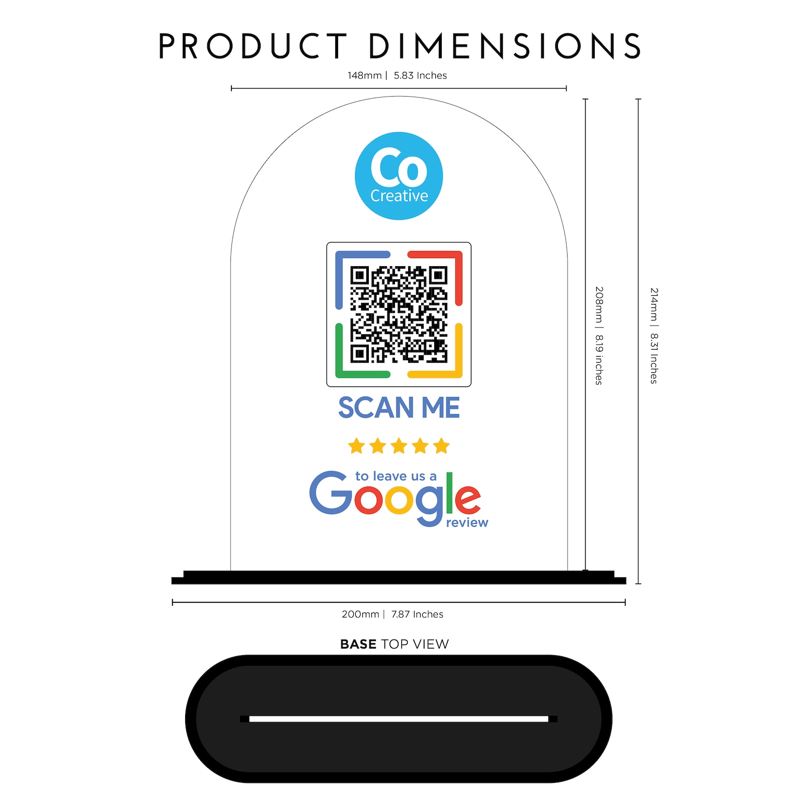 QR Code & Google Review Display Plaque - Booth and Market Stall Table ...
