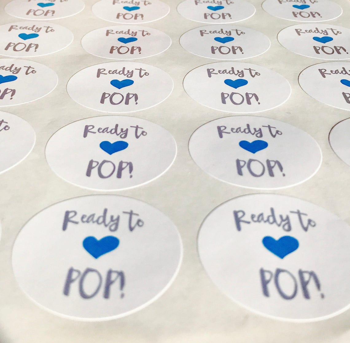 Ready to Pop Round Stickers for Baby Shower Popcorn Favours - Etsy