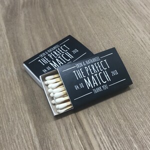 Stickers for Matchboxes the Perfect Match, Personalised Wedding Match ...