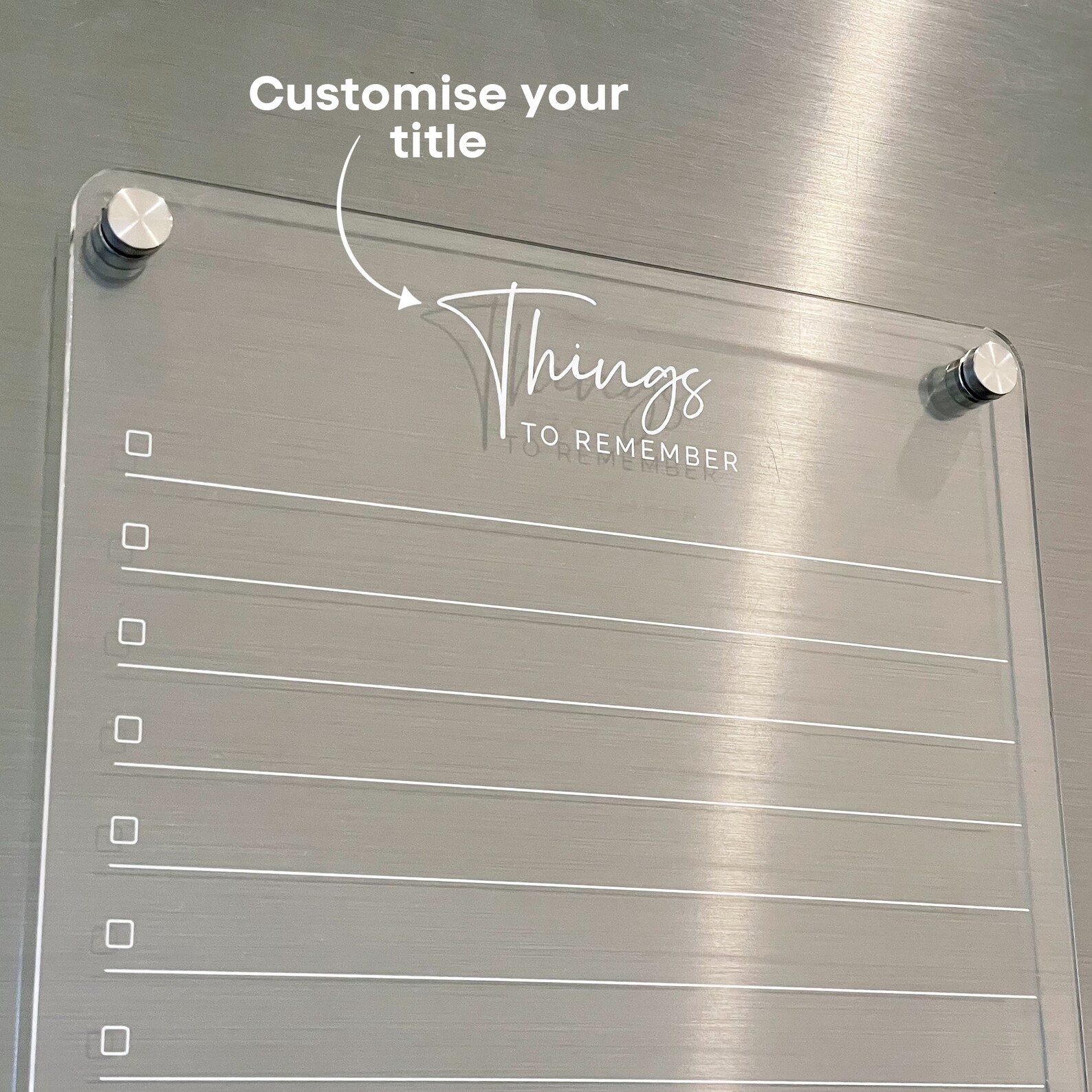To Do List Fridge Acrylic Planner - WHITE UV Print ORIGINAL Design ...
