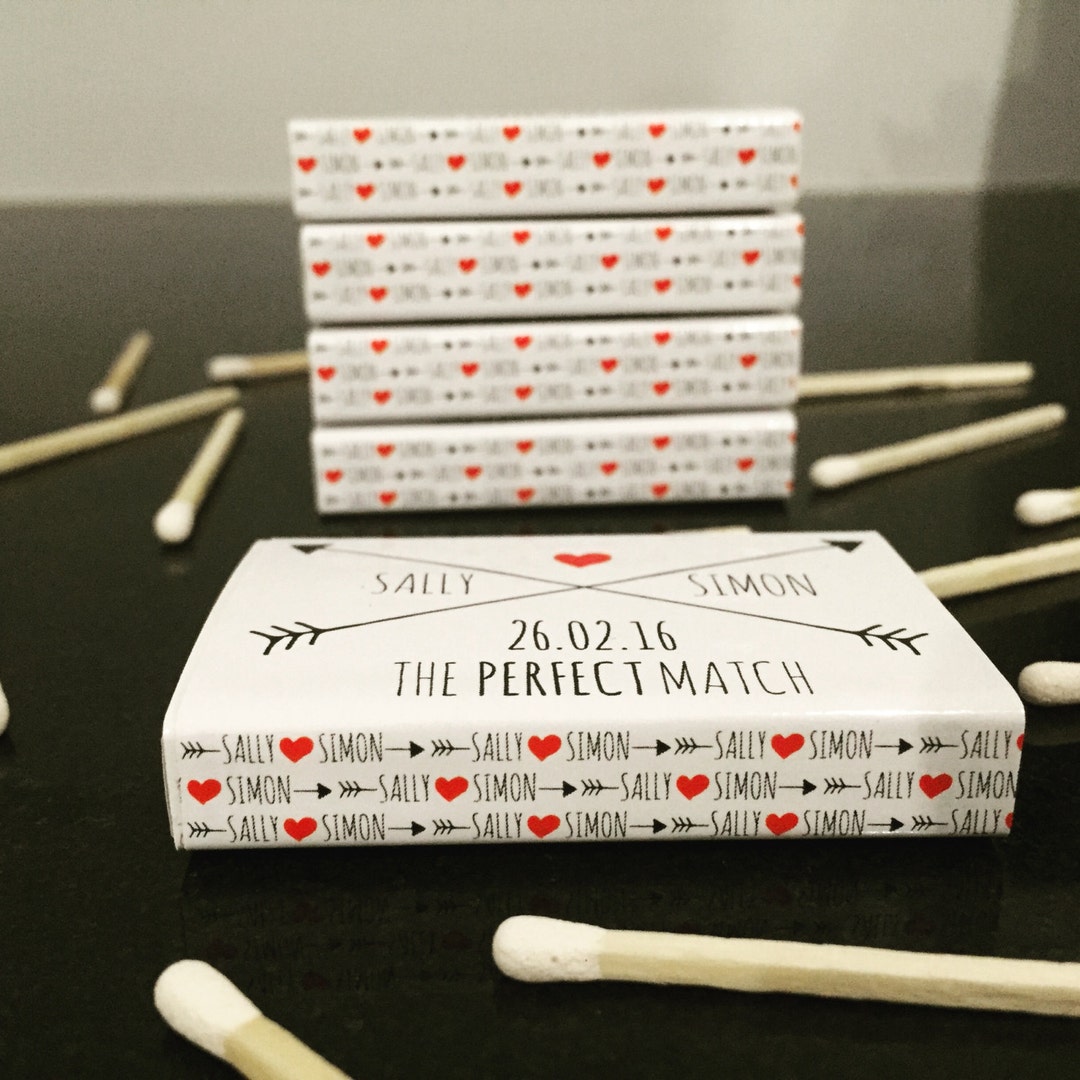 Personalised Wedding Matchboxes Matchbooks Wedding Favor Matches ...