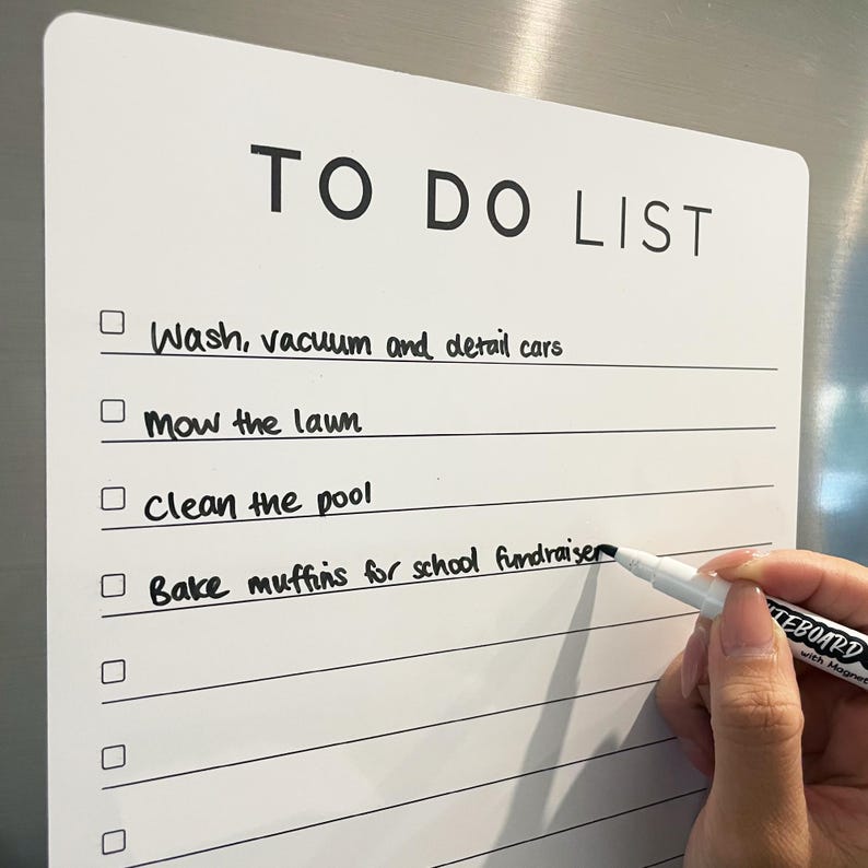 REMOVABLE to Do List - A4 Removable Adhesive Whiteboard to Do List ...