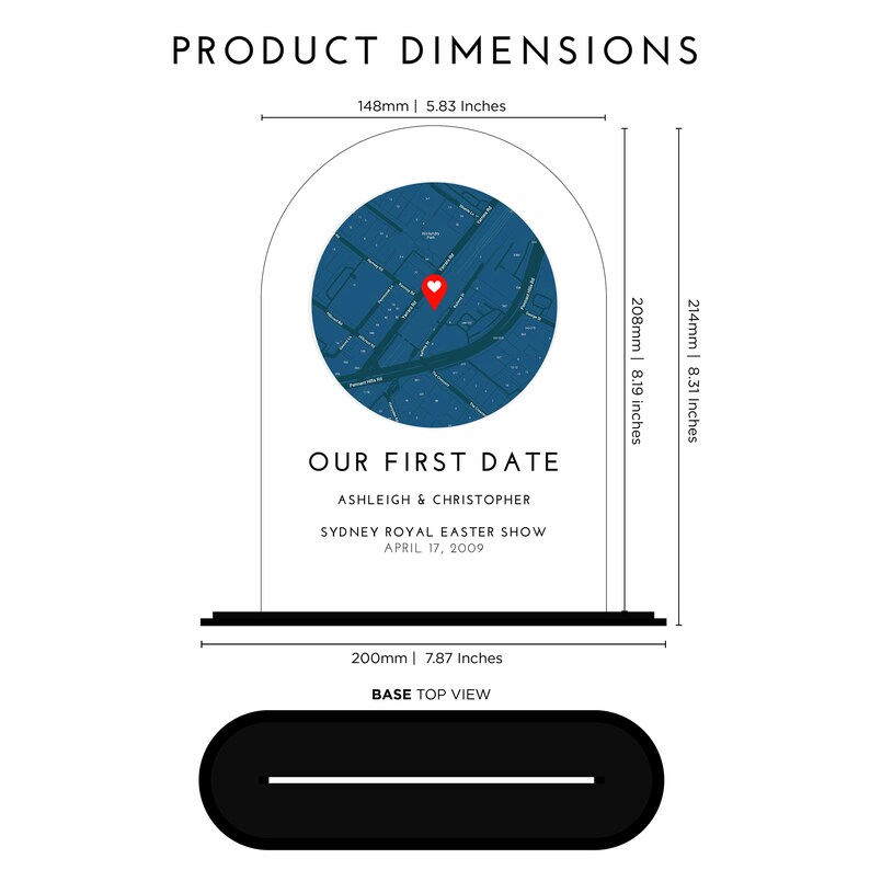 Personalized 'where We First Met' Map Plaque - Our First Date | Perfect ...