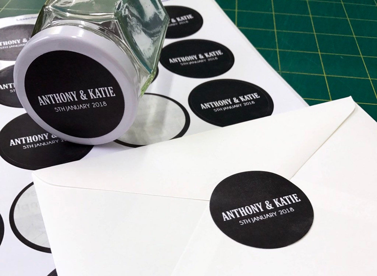 Customised Round Stickers for Favors Personalised Wedding | Etsy