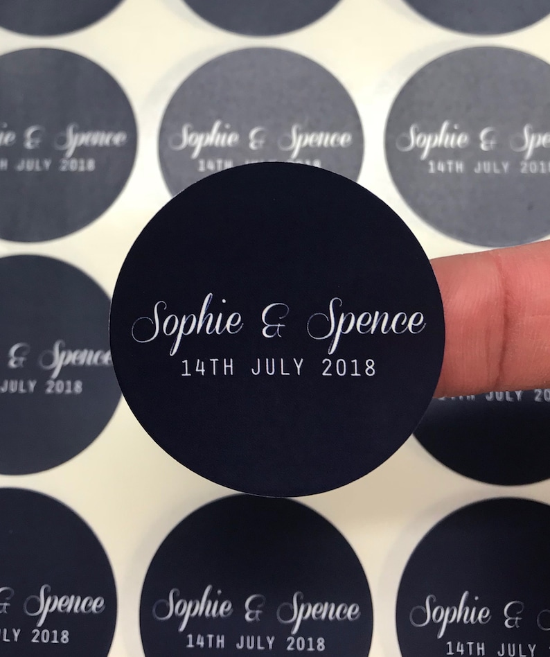 Round Stickers for Wedding Favors Personalised Wedding - Etsy Australia