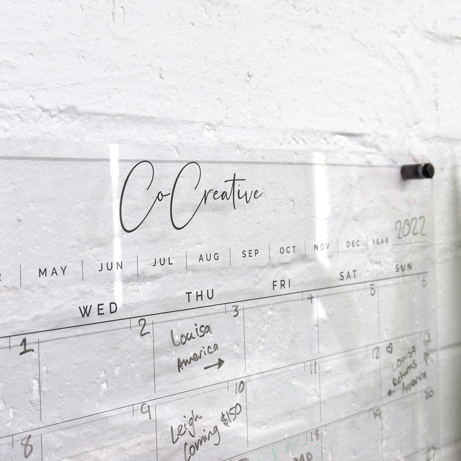 Custom Monthly Wall Planner - Clear Acrylic Whiteboard Monthly Calendar ...