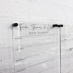 Custom Weekly Wall Planner Acrylic Whiteboard Calendar Family Wall ...