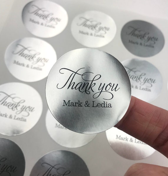 Round Foil Stickers 45mm Personalised wedding stickers | Etsy