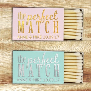 Stickers for Matchboxes the Perfect Match, Personalised Wedding Match ...