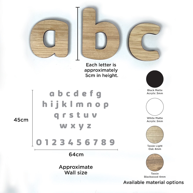 Wooden Letters and Numbers Alphabet A Z and 1-9 Plus - Etsy