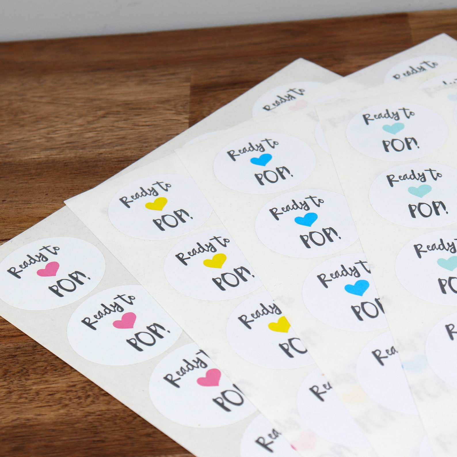 Ready to Pop Round Stickers for Baby Shower Popcorn Favours - Etsy