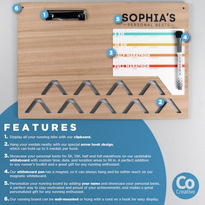 Running Medal and Personal Bests Display Board | WHITEBOARD Design ...