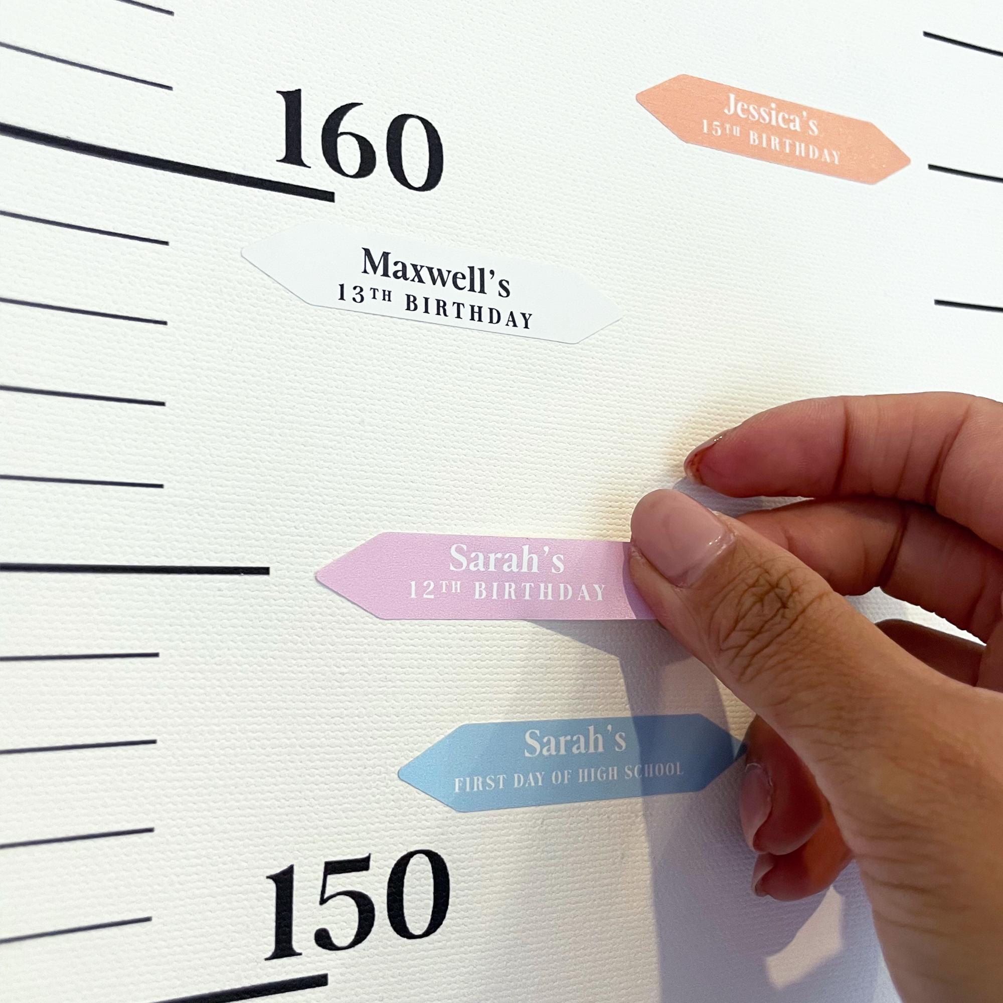 Personalized Height Chart Stickers – Family Milestone Decals - Etsy