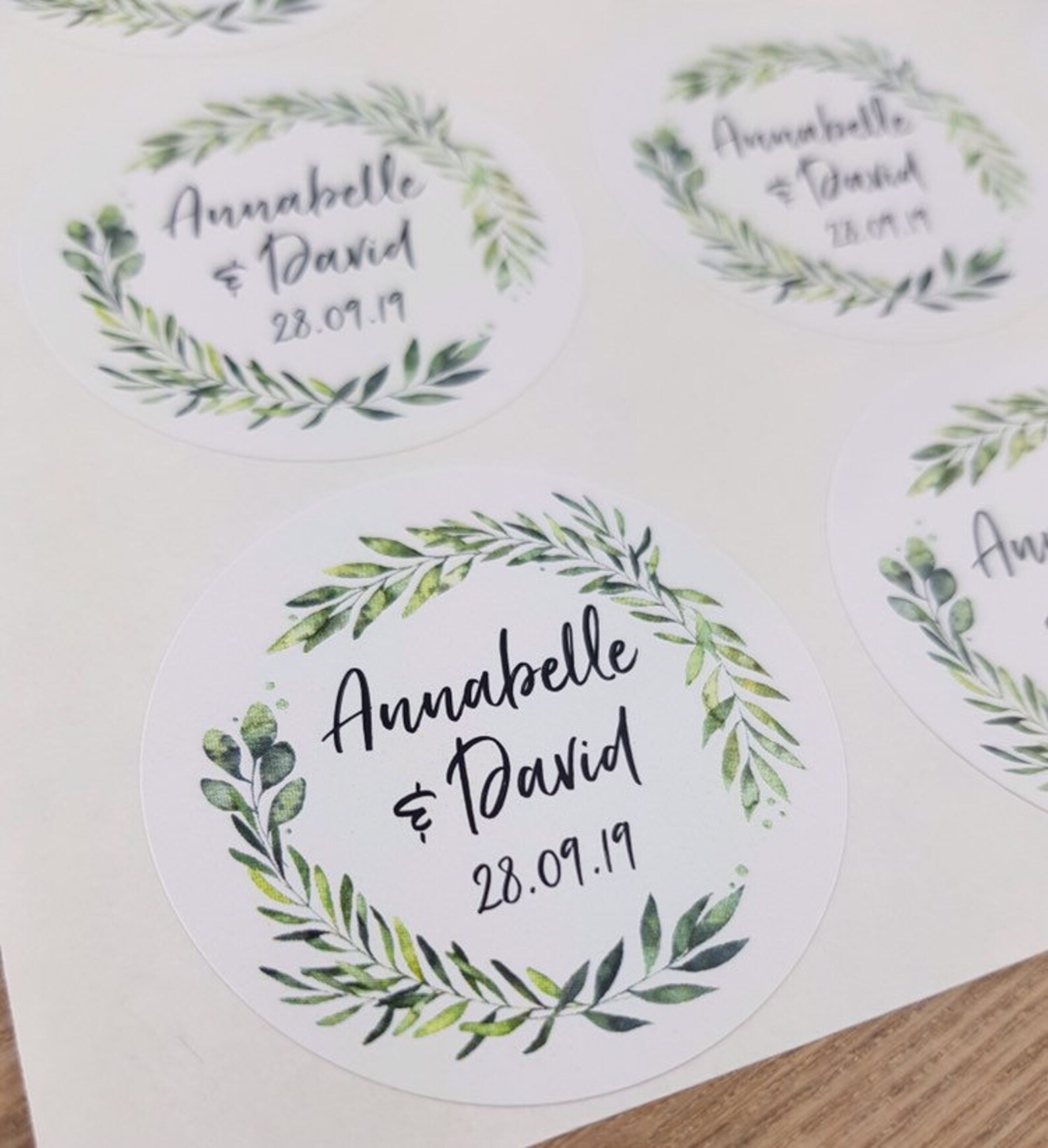 Customised Round Stickers for Favors Personalised Wedding | Etsy