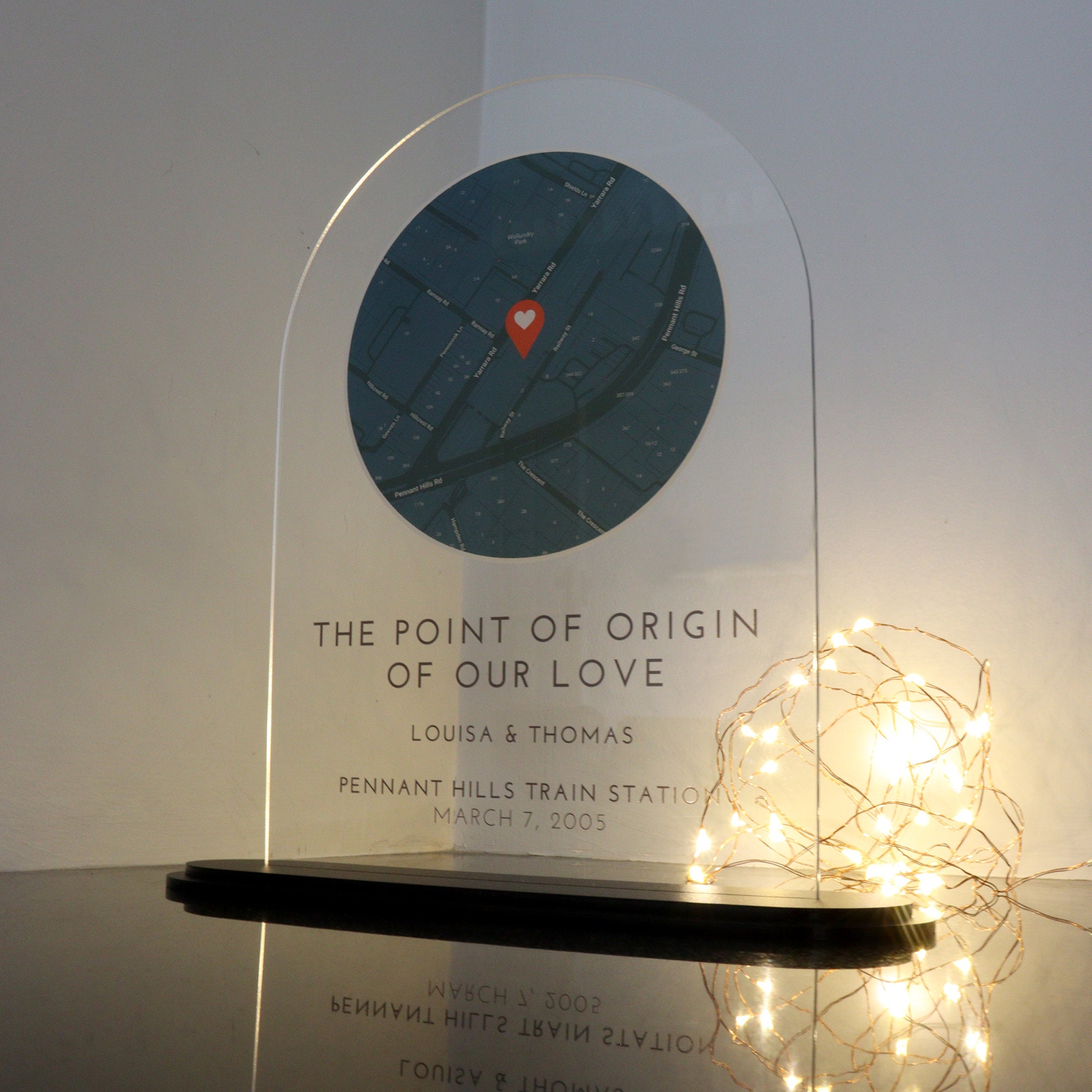 Personalized Where We First Met Map Print Your Places Map - Etsy