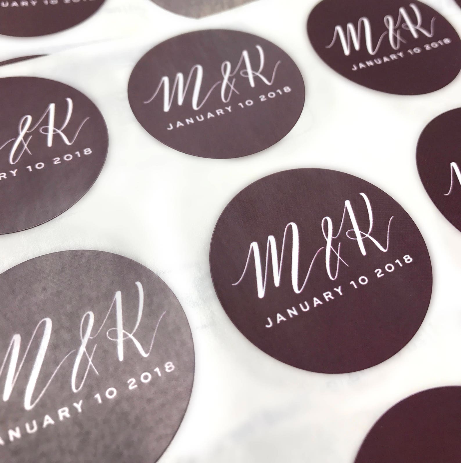 Customised Round Stickers for Favors Personalised Wedding | Etsy