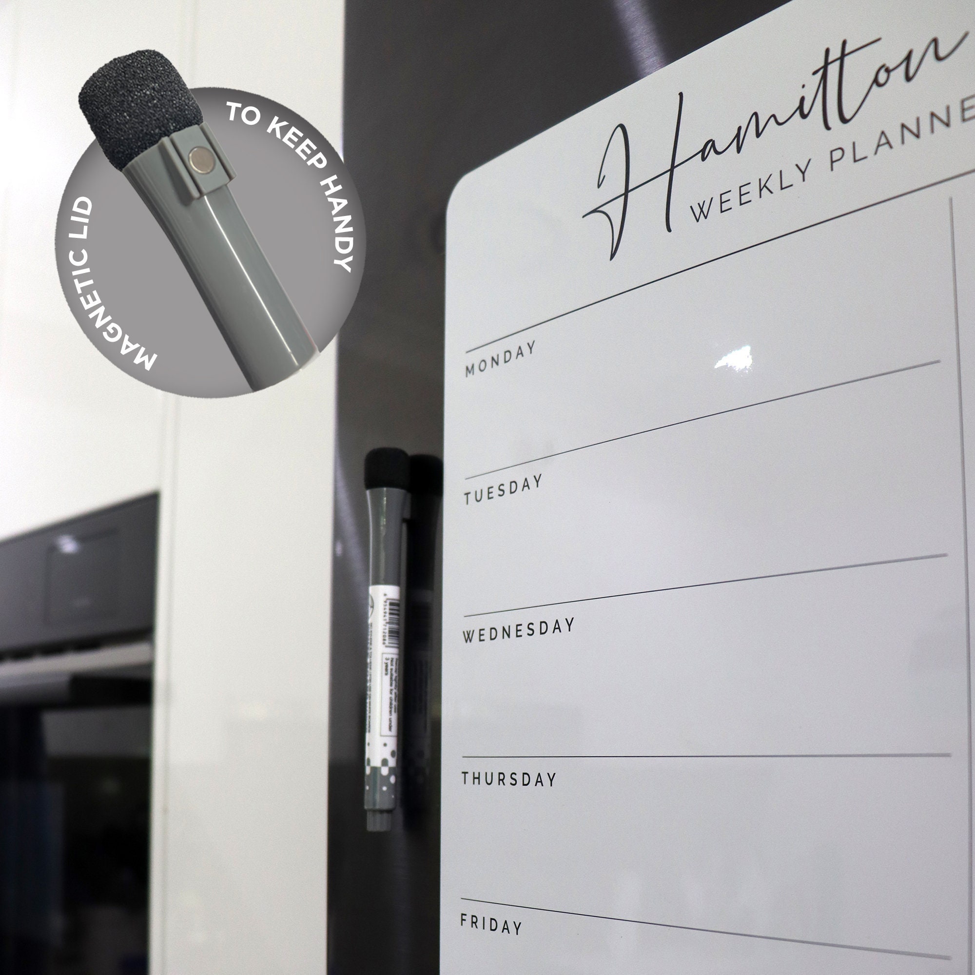 Custom Weekly Fridge Planner Magnetic Whiteboard Calendar - Etsy