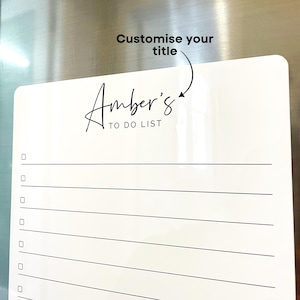 Custom Fridge to Do List | A4 Magnetic Whiteboard to Do List | Flexible ...