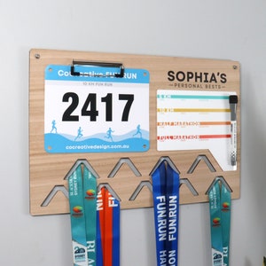 Running Medal and Personal Bests Display Board | WHITEBOARD Design ...