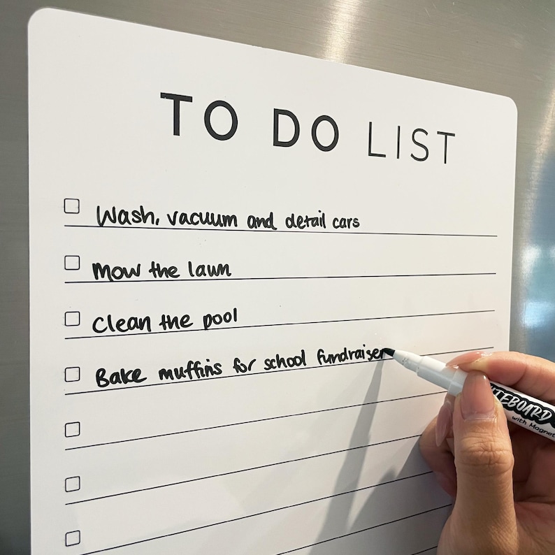 Custom Fridge to Do List | A4 Magnetic Whiteboard to Do List | Flexible ...