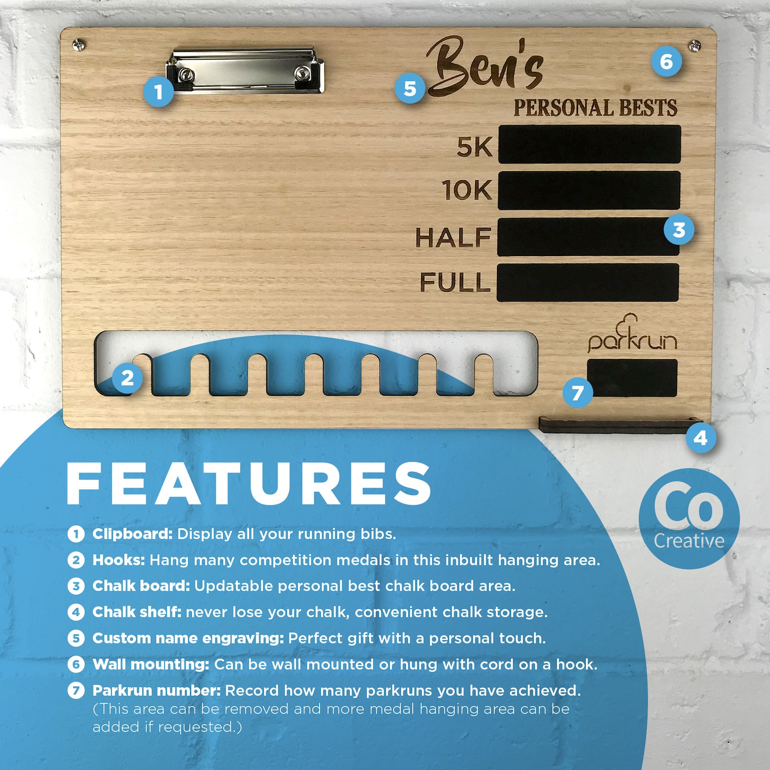 Running Medal and Personal Bests Display Board | Personal Bests ...