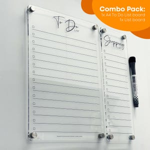 To Do List Fridge Acrylic Planner - BLACK UV Print ORIGINAL Design ...
