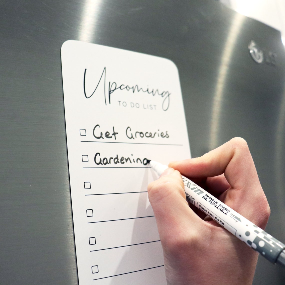 Custom Fridge List Planner - Magnetic Whiteboard Shopping List - to Do ...