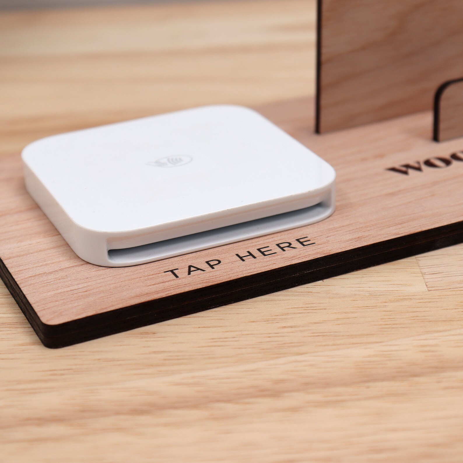 Personalised Logo Square Reader Dock Stand - Custom QR Code Scan Me ...