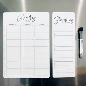 Custom Weekly Meal Planner - Breakfast Lunch Dinner Planner - Magnetic ...