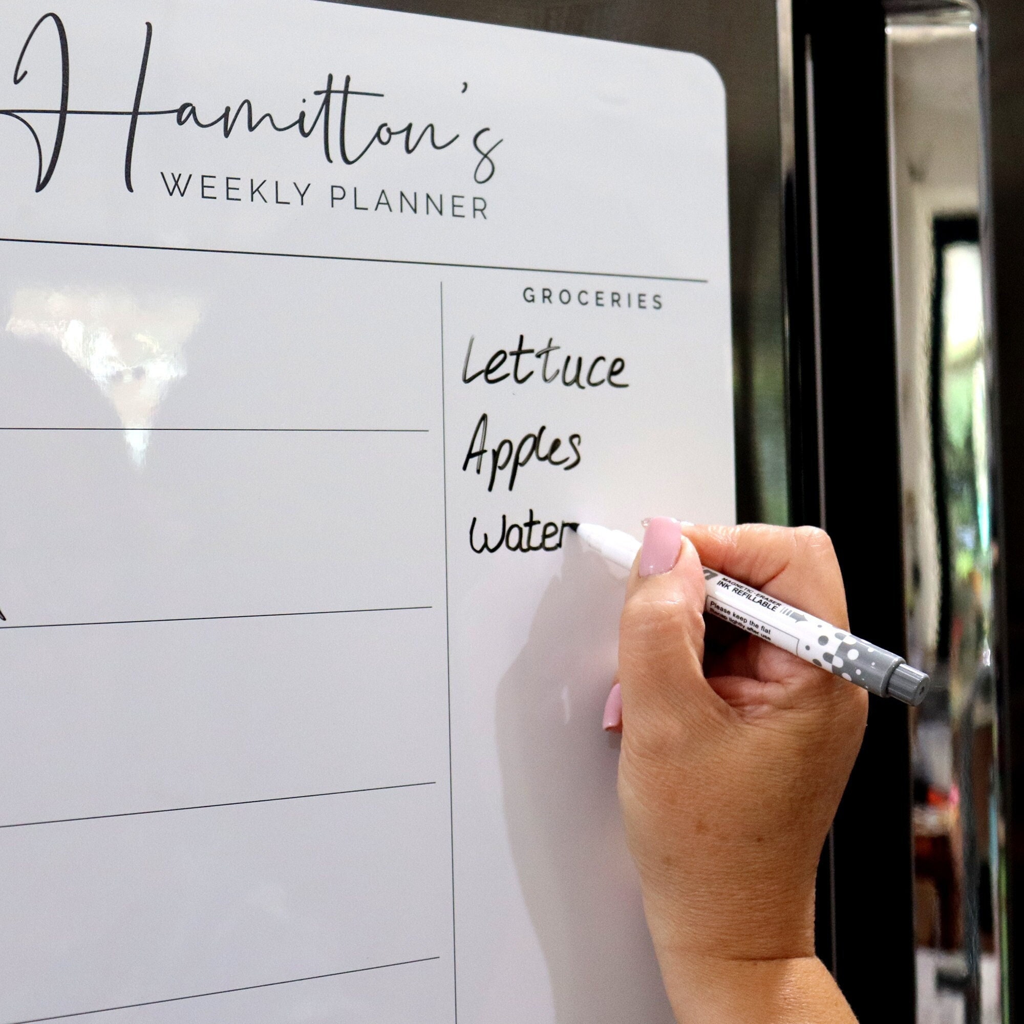 Custom Weekly Fridge Planner Magnetic Whiteboard Calendar - Etsy