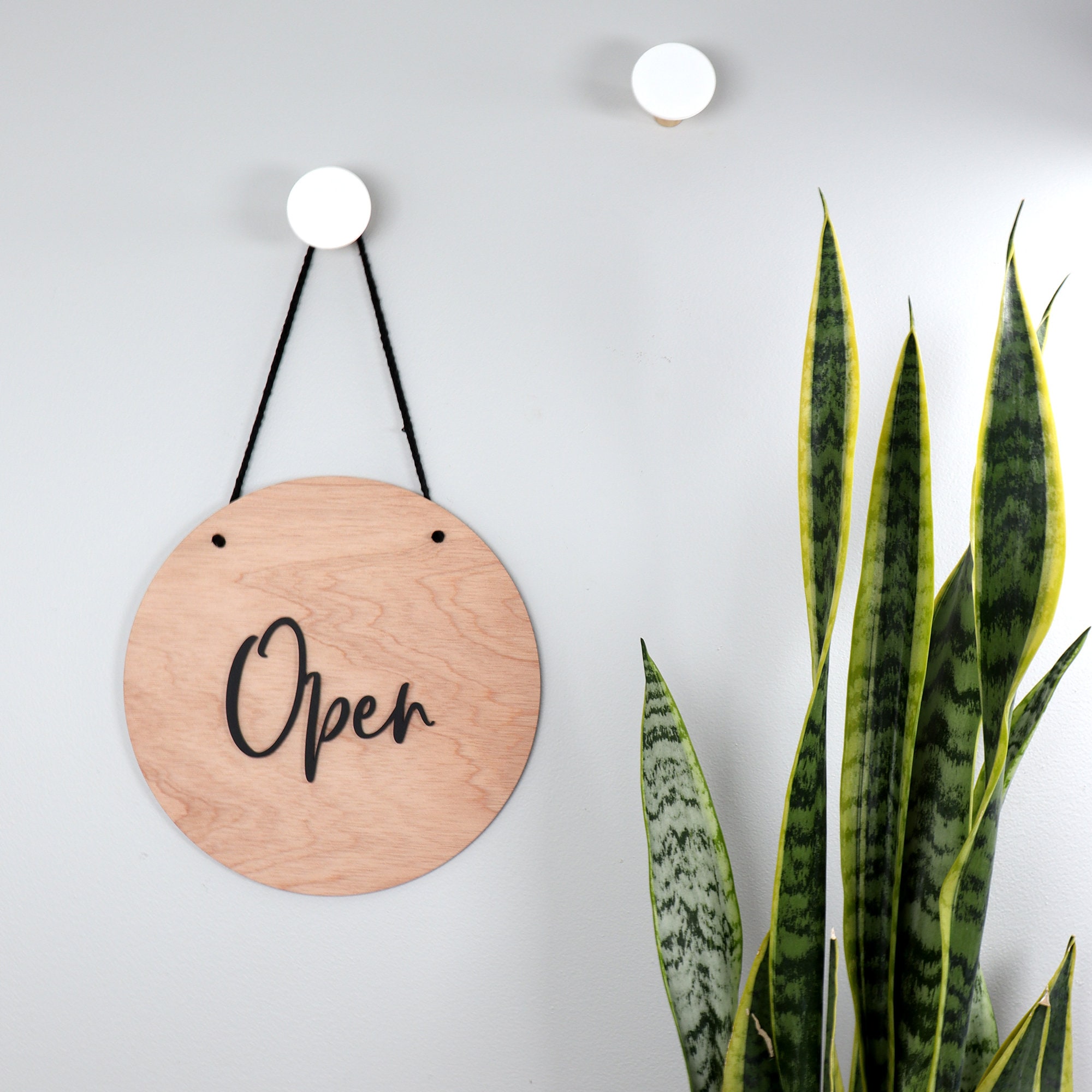 Open Closed Wooden Business Sign Custom Logo Sign With 3D - Etsy