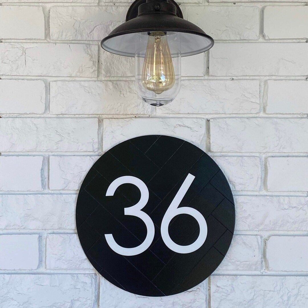 Personalised Street Number Plaque, House Number Sign, House Numbers ...