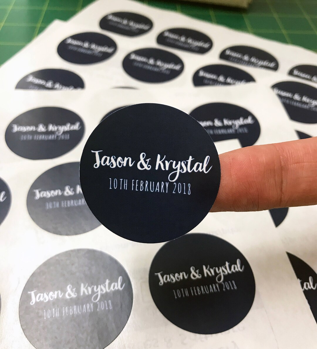 Round Stickers for Wedding Favors - Personalised Wedding Stickers ...
