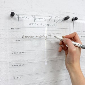 Custom Weekly Wall Planner Acrylic Whiteboard Calendar Family Wall ...
