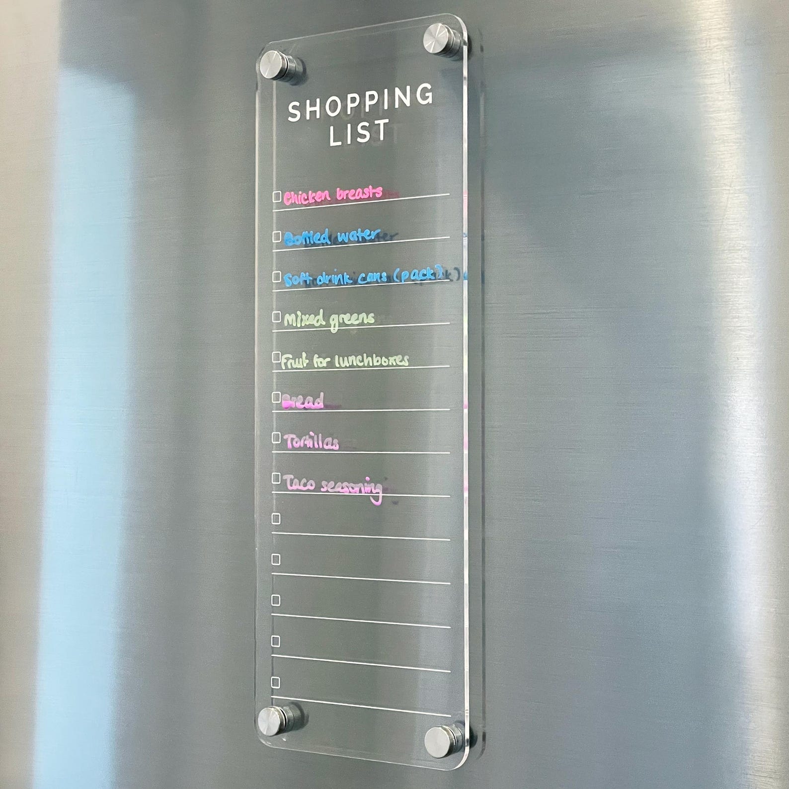 To Do List Fridge Acrylic Planner - WHITE UV Print ORIGINAL Design ...