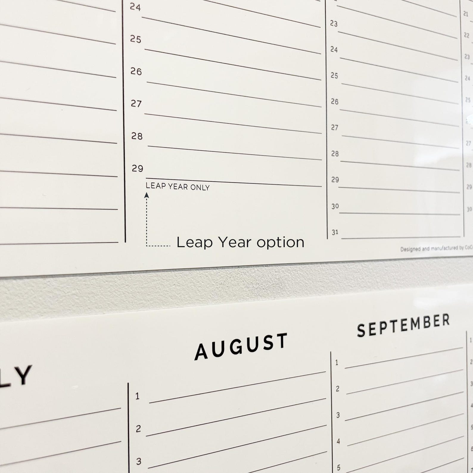 BLANK Yearly Planner - A3 Removable / Magnetic Whiteboard Yearly ...