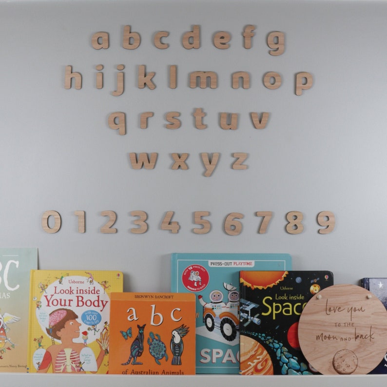 Wooden Letters and Numbers Alphabet A Z and 1-9 Plus - Etsy