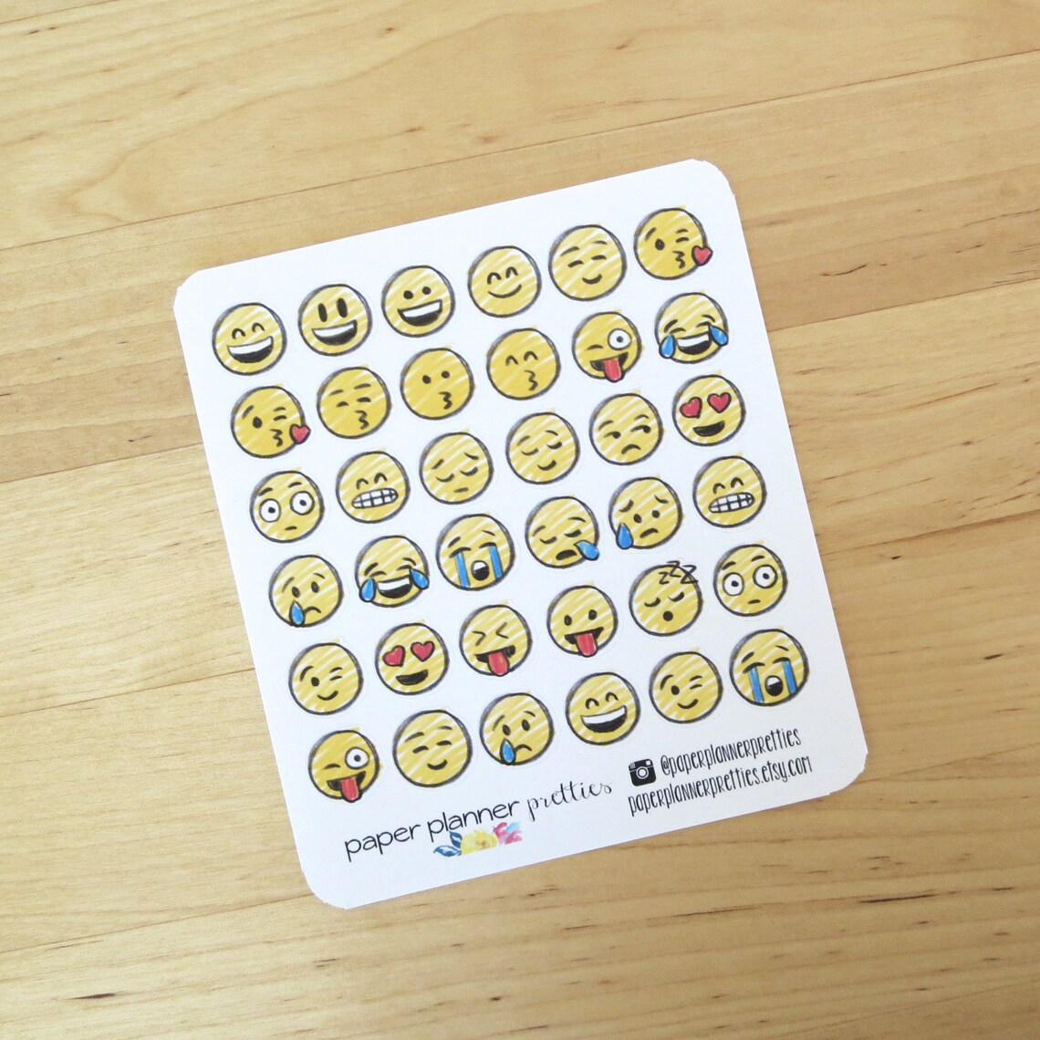 Emoji Emoticon Face Planner Stickers Inkwell Press Livewell | Etsy