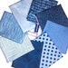 Fat Quarter Bundle, Fat Quarter Fabric, Fabric Panel, Denim Color ...