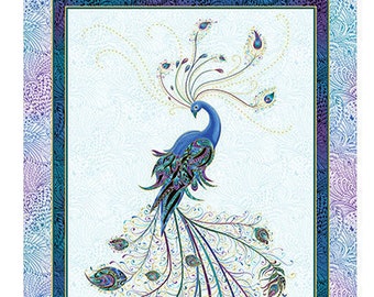 Peacock Fabric Panel | Etsy