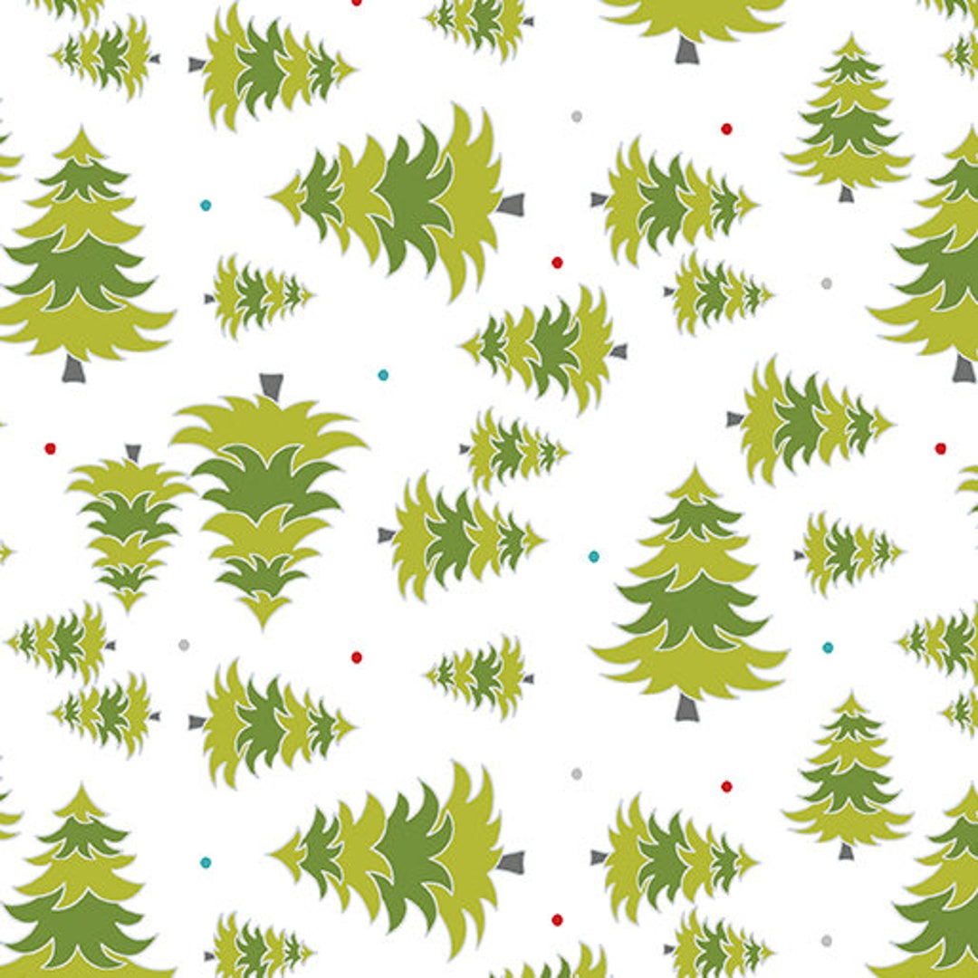 Christmas Fabric, Tree Fabric, A Cozy Winter, Tossed Pine Fabric ...