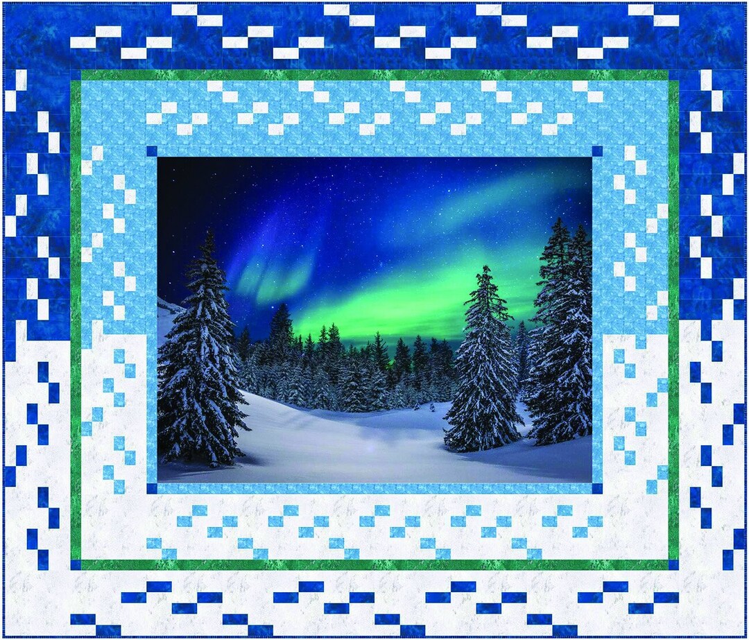 Quilt Pattern, Solitude Skies, Pieced Panel Quilt, Northern Lights ...