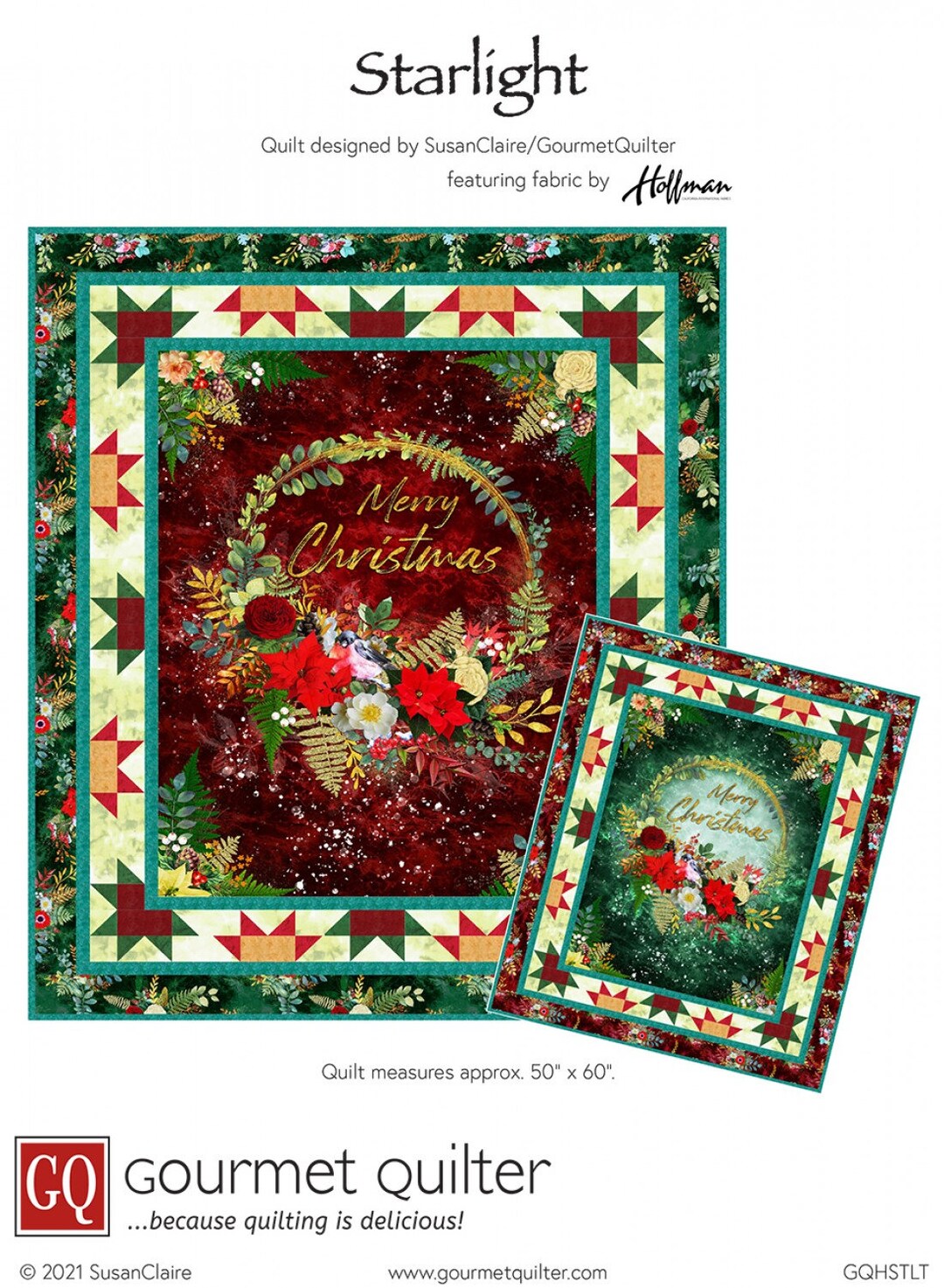 Christmas Quilt Pattern, Panel Pattern, Easy Pattern, Starlight Pattern ...